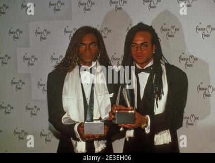 Milli Vanilli at the American Music Awards 1990 Credit: Ralph Dominguez ...