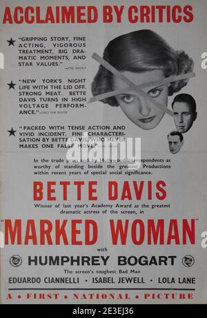 MARKED WOMAN, Bette Davis, Eduardo Ciannelli, 1937 Stock Photo - Alamy