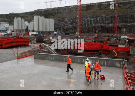 Illustration of the construction site of the third-generation European ...