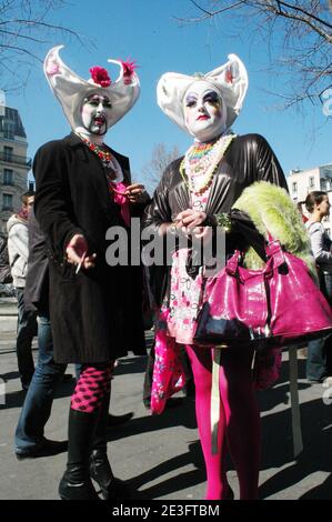 French prostitutes gathered in the Pigalle area to demonstrate for more ...