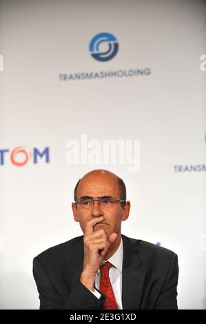 Head of the French engineering group Alstom Patrick Kron, President of ...