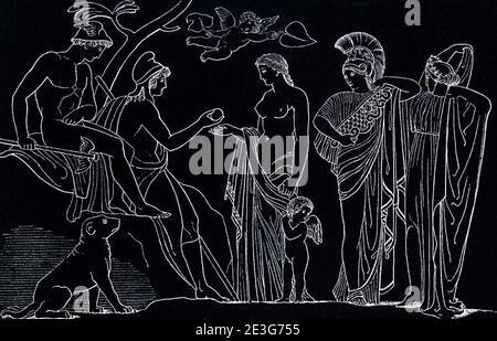 John Flaxman - The Judgment of Paris from the Iliad Stock Photo - Alamy