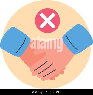 covid19 prevention, avoid direct contact surfaces vector illustration ...