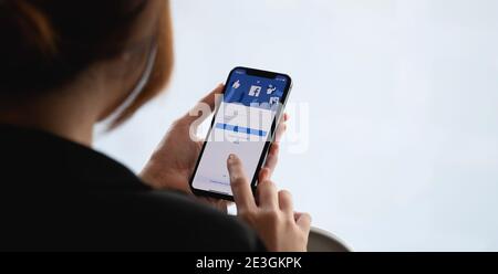 Facebook, registration page, logo, notebook Stock Photo - Alamy