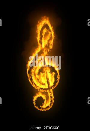 Treble clef, illustration Stock Photo - Alamy