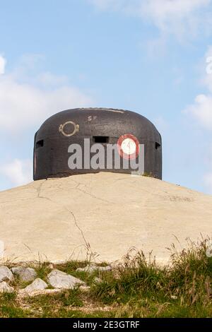 Iron bunker on mountain peak Stock Photo - Alamy