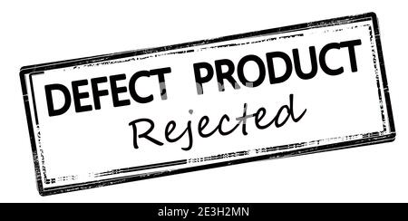 Rubber stamp with text defect product rejection inside, vector ...
