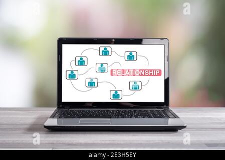 Relationship concept shown on a laptop screen Stock Photo - Alamy