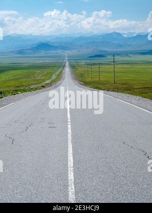 Irkeschtam mountain pass close to the Chinese border. The Pamir Highway ...