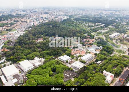 Aerial view of campus of the University of São Paulo - Brazil Stock ...