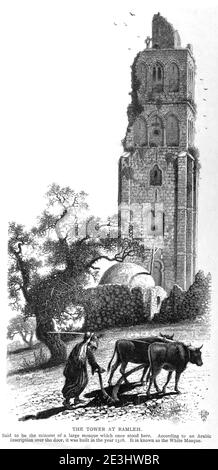The White Tower in Ramla, Israel, photographed in 1913, is an important ...