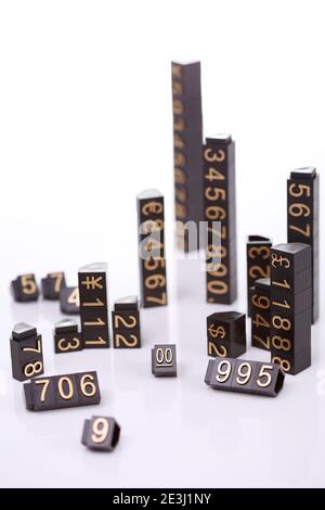 Number and currency symbols high quality photo Stock Photo - Alamy