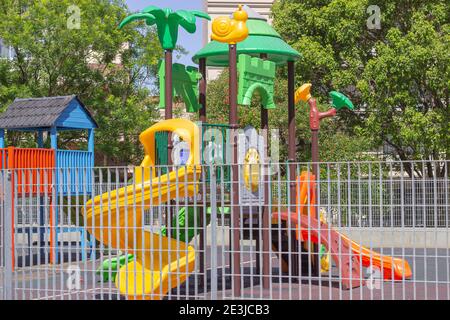 Playground without kids during coronavirus Stock Photo - Alamy