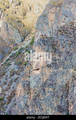 God Tunupa (Viracocha) on Pinkuylluna Mountain, Ollantaytambo, Sacred ...