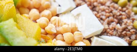 Food bowl with chickpeaks. Health dinner. Vegetarian cooking cuisine ...