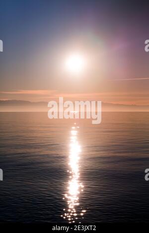 Sunset over the Puget Sound from Edmonds, Washington Stock Photo - Alamy