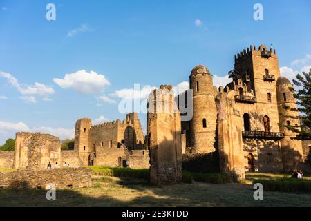 Palace of Iyasu I and Fasilidas palace in the Royal Enclosure in Gondar ...