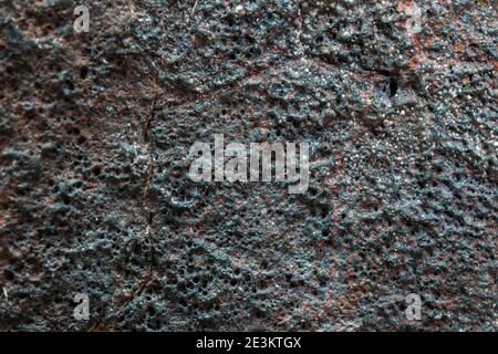 Macro photo of the fusion crust from a Chondrite Meteorite, piece of ...