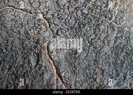 Macro photo of the fusion crust from a Chondrite Meteorite, piece of ...