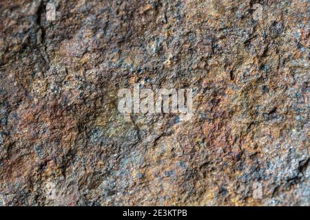 Macro photo of the fusion crust from a Chondrite Meteorite, piece of ...