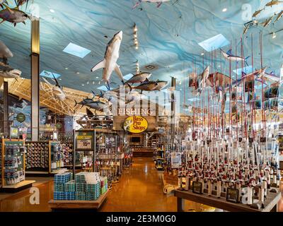 fishing equipment interior of bass pro shops outdoor world orlando ...