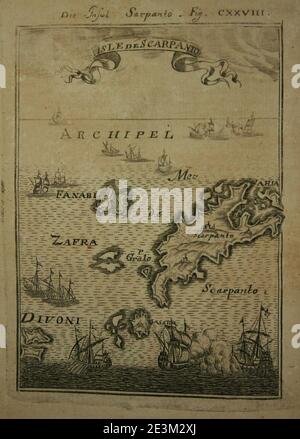 Map of Karpathos Stock Photo - Alamy