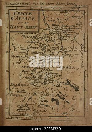 Map of Upper Alsace Stock Photo - Alamy