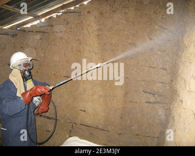 Malaria prevention-Indoor Residual Spraying (IRS)-USAID Stock Photo - Alamy