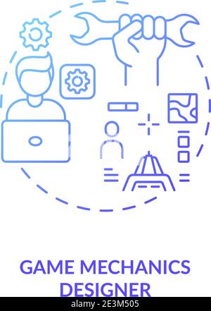 Game engineer blue gradient concept icon Stock Vector Image & Art - Alamy