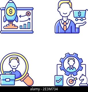 Operation management RGB color icons set Stock Vector Image & Art - Alamy