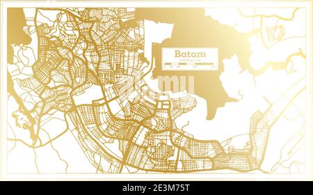 Downtown vector map of Batam, Indonesia. This printable map of Batam ...