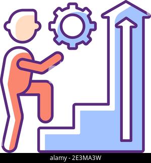 Persistence icon. Simple line element business motivation symbol for ...