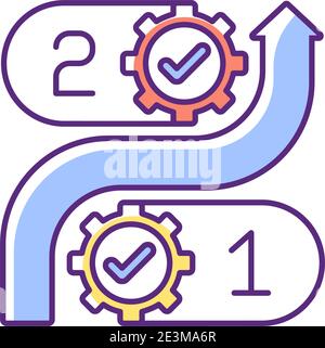 consistency icon, color, line, outline vector sign, linear style ...