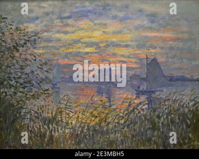Claude Monet - Marine View with a Sunset Stock Photo - Alamy