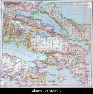 Map of Boeotia Stock Photo - Alamy