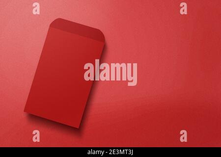 Red envelopes (Angpao) with a colored background Stock Photo - Alamy