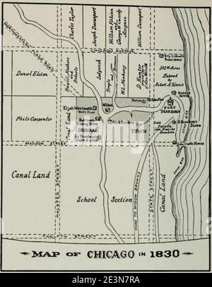Map of Chicago in 1830 Stock Photo - Alamy