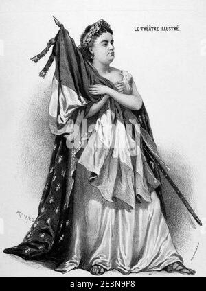 'Marie Sasse chantant la Marseillaise' (1869) depicts the opera singer ...