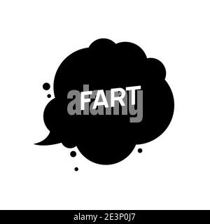 Fart smoke cartoon icon. Stink fart bad smell green gas cloud Stock ...