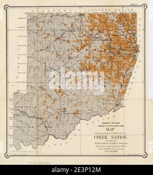 Map showing progress of allotment in Creek Nation , Muscogee Creek ...