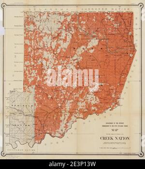 Map showing progress of allotment in Creek Nation , Muscogee Creek ...