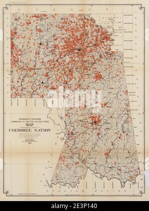 Map showing progress of allotment in Creek Nation , Muscogee Creek ...
