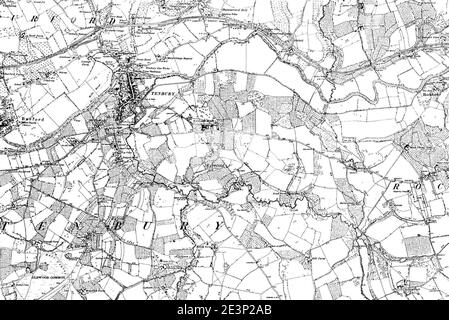 Map of Worcestershire OS Map name 019-SW, Ordnance Survey, 1883-1893 ...