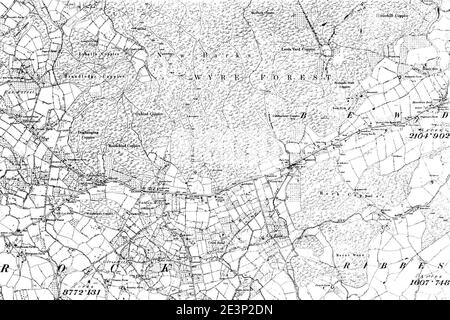 Map of Worcestershire OS Map name 013-NW, Ordnance Survey, 1883-1893 ...