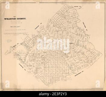 Map of Wharton County Stock Photo - Alamy