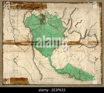 Map of the route passed over by an expedition into the Indian country ...