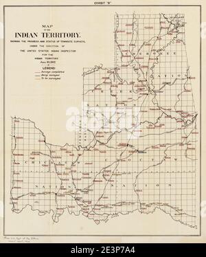 Map of the Indian Territory : showing the progress and status of ...