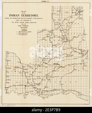 Map of the Indian Territory : showing the progress and status of ...