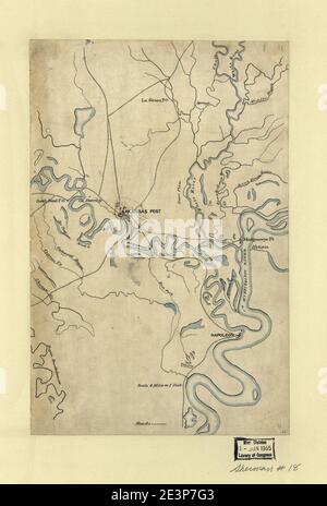 [Map of Arkansas Post, Ark.] 1863 by Pitzman Julius Stock Photo - Alamy