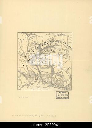 Map of the battle-field of Gaines's Mill, showing approximately the ...